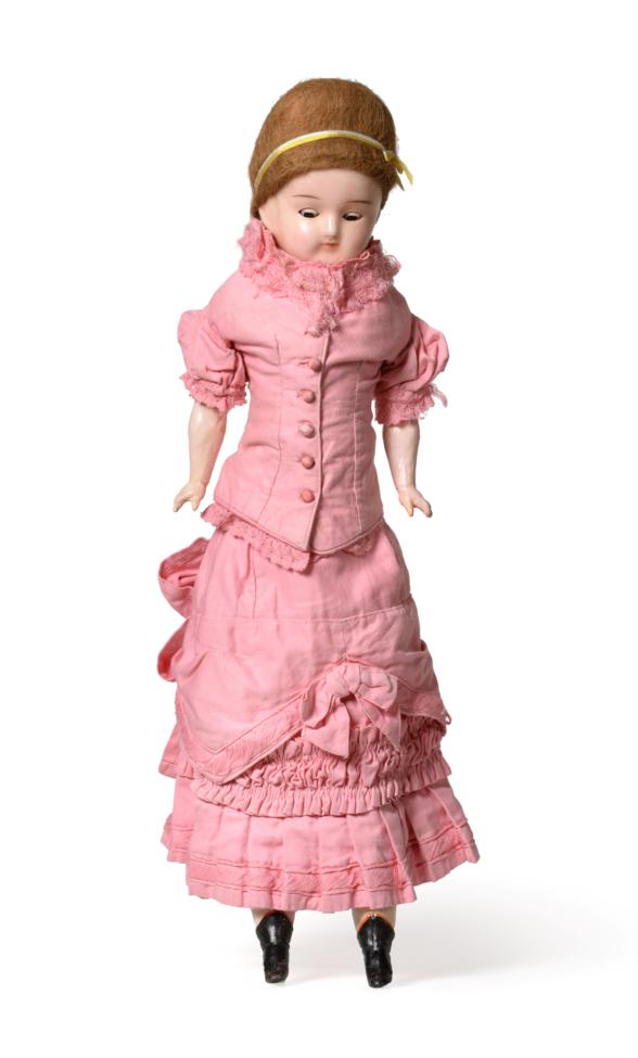 Lot 2013 - 19th Century Wax Shoulder Head Doll, with