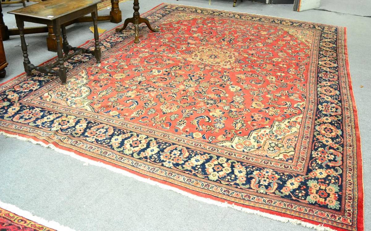 Lot 1227 - Mahal carpet, West Iran, the strawberry