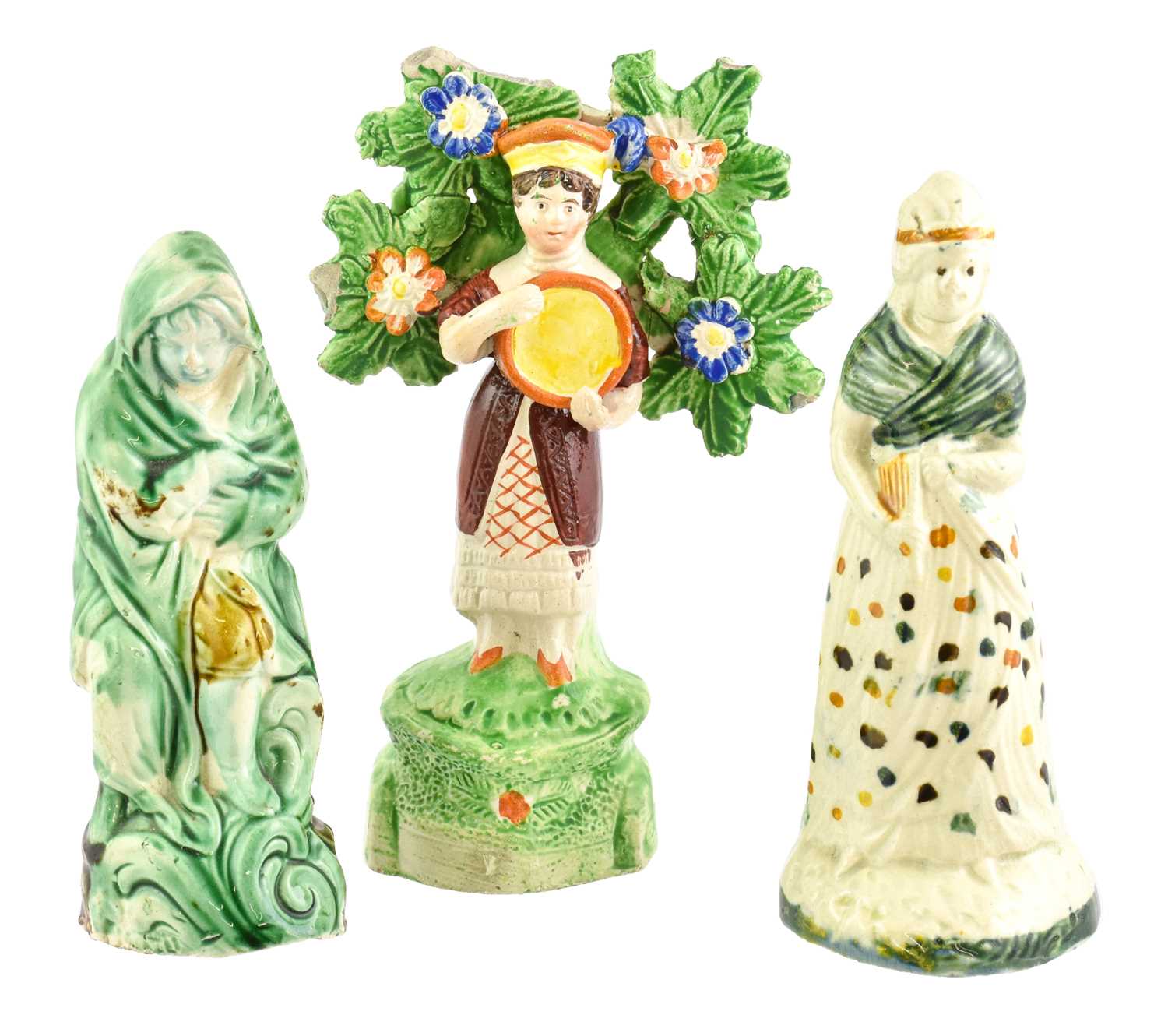 Lot 63 - A Whieldon Type Creamware Figure of Winter,