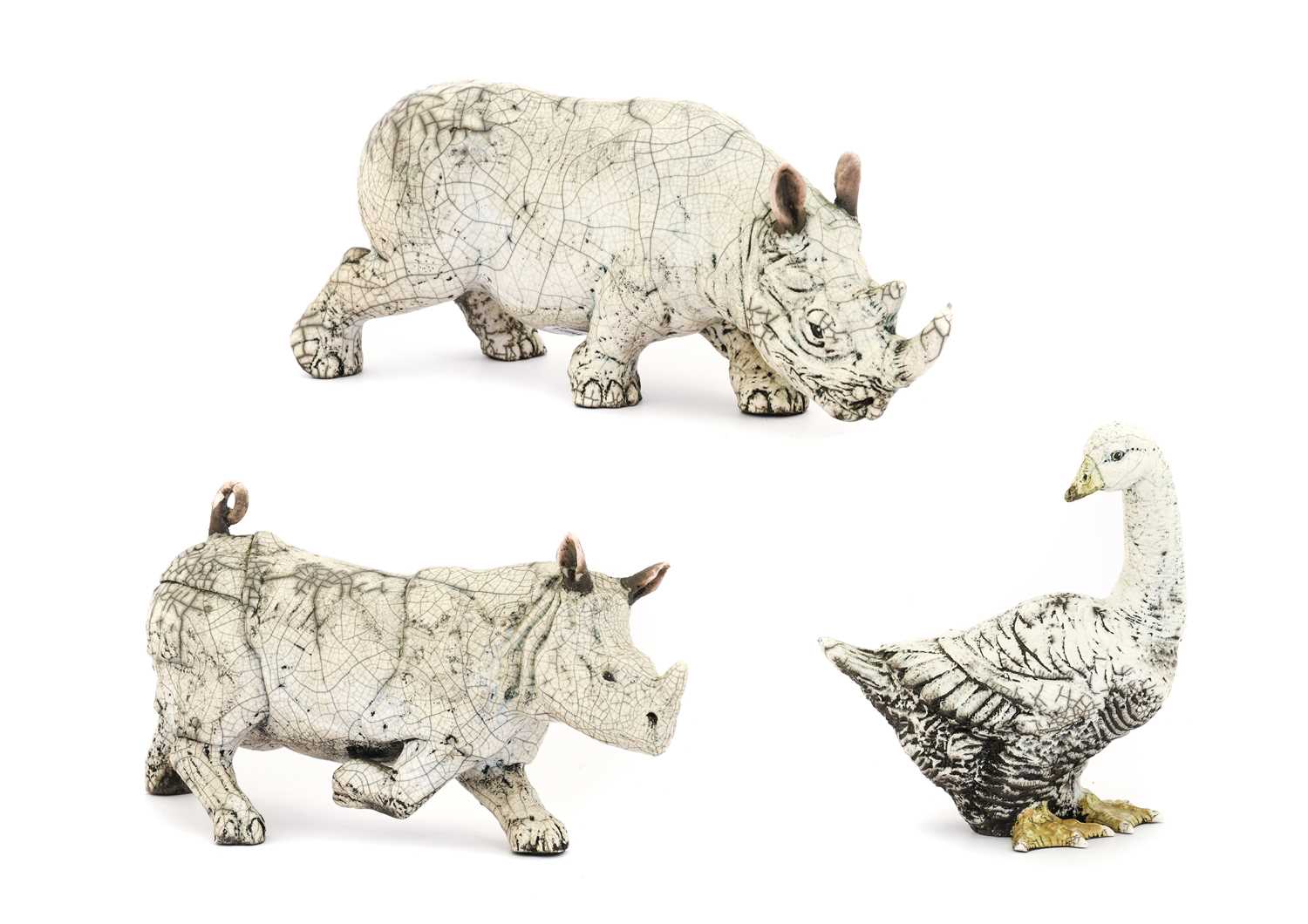 Lot 237 - Dillon Rudge (1969-): Two Raku Slipcast