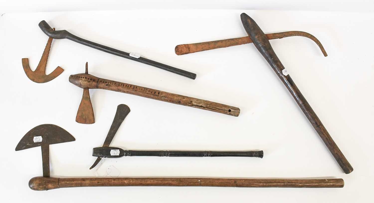 Lot 258 - A Collection of Nine African Axes, including