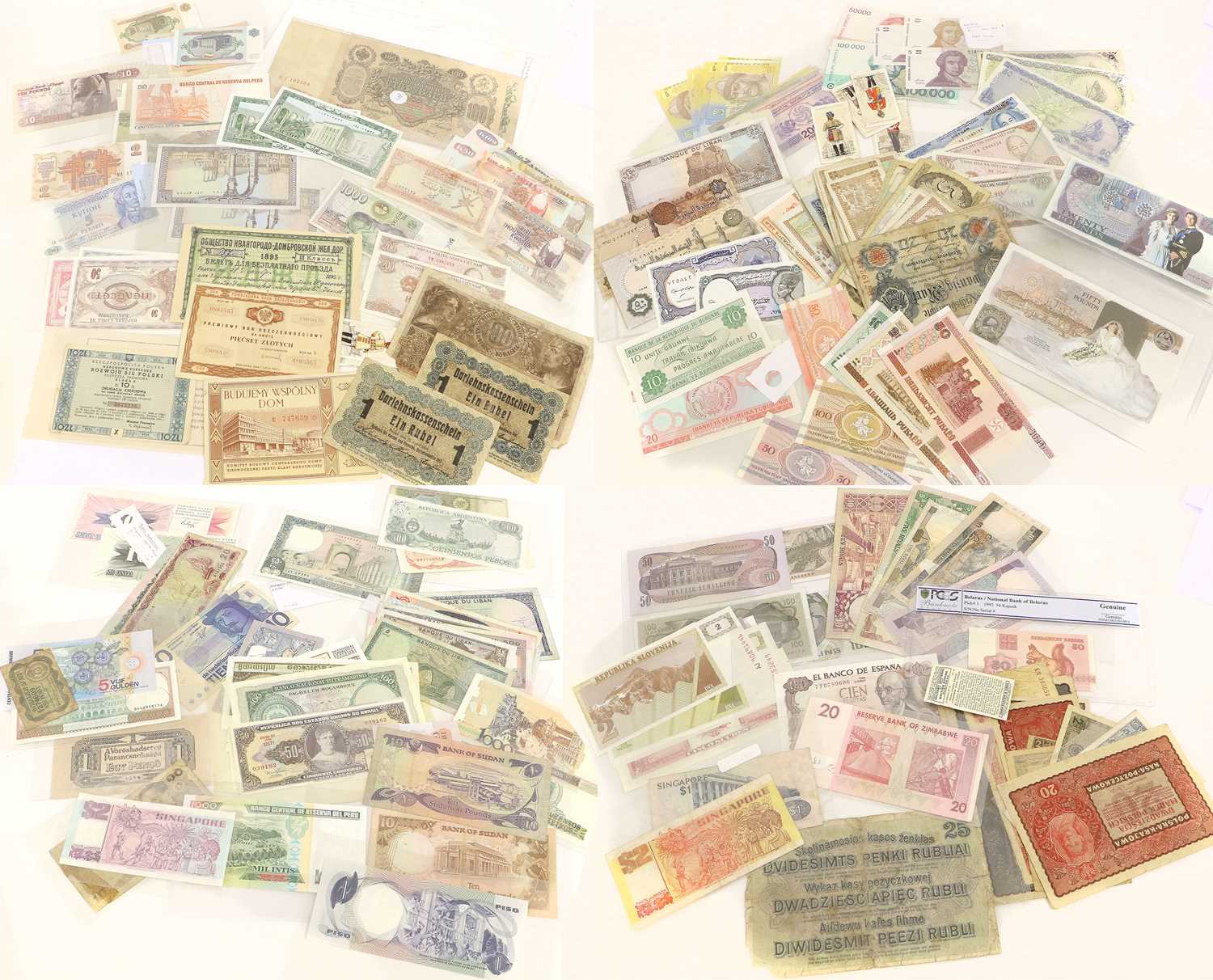 Lot 451 - Assorted World Banknotes, over 200 examples;