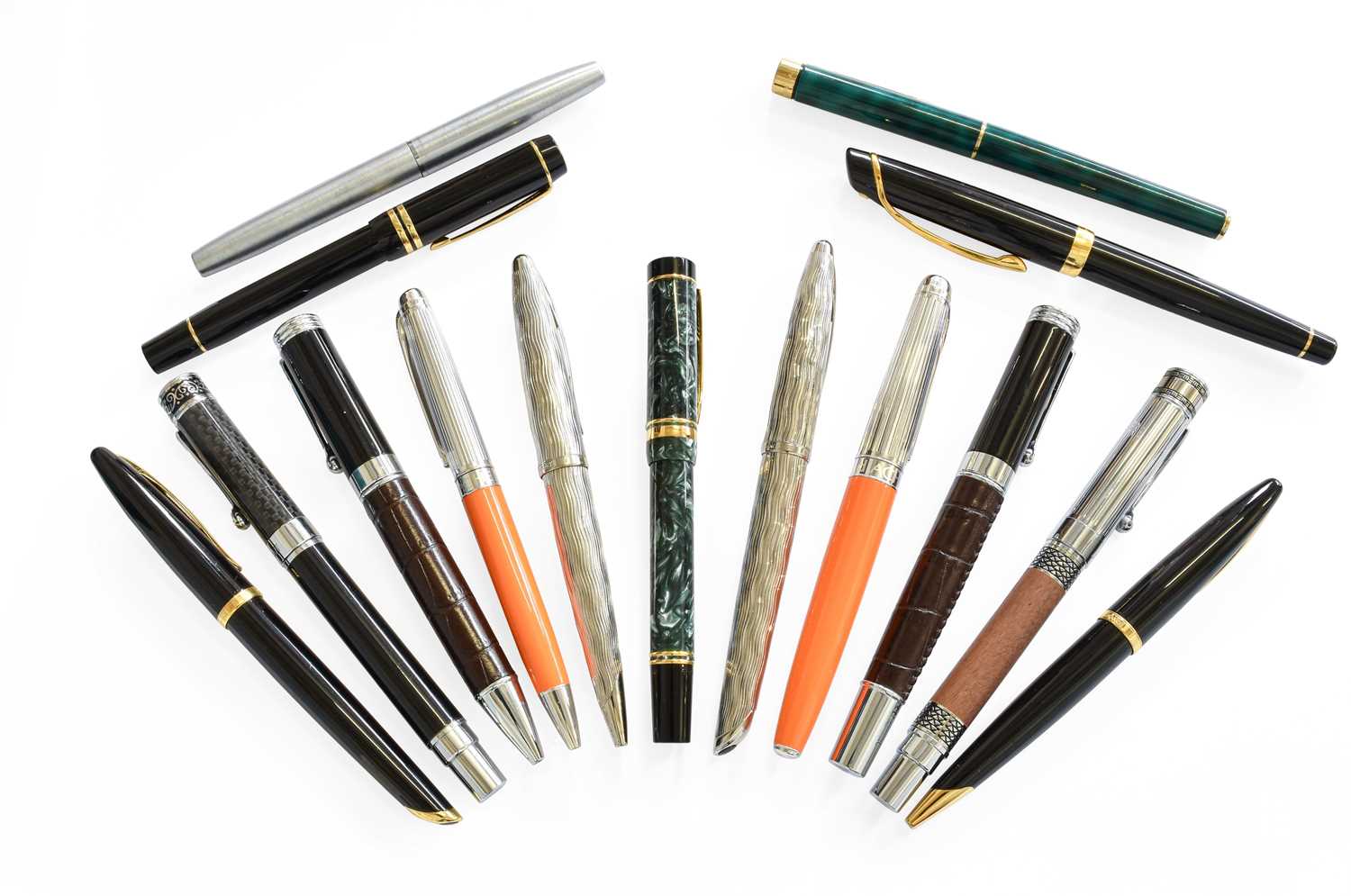 Lot 53 - A Collection of Pens, including fountain pens,