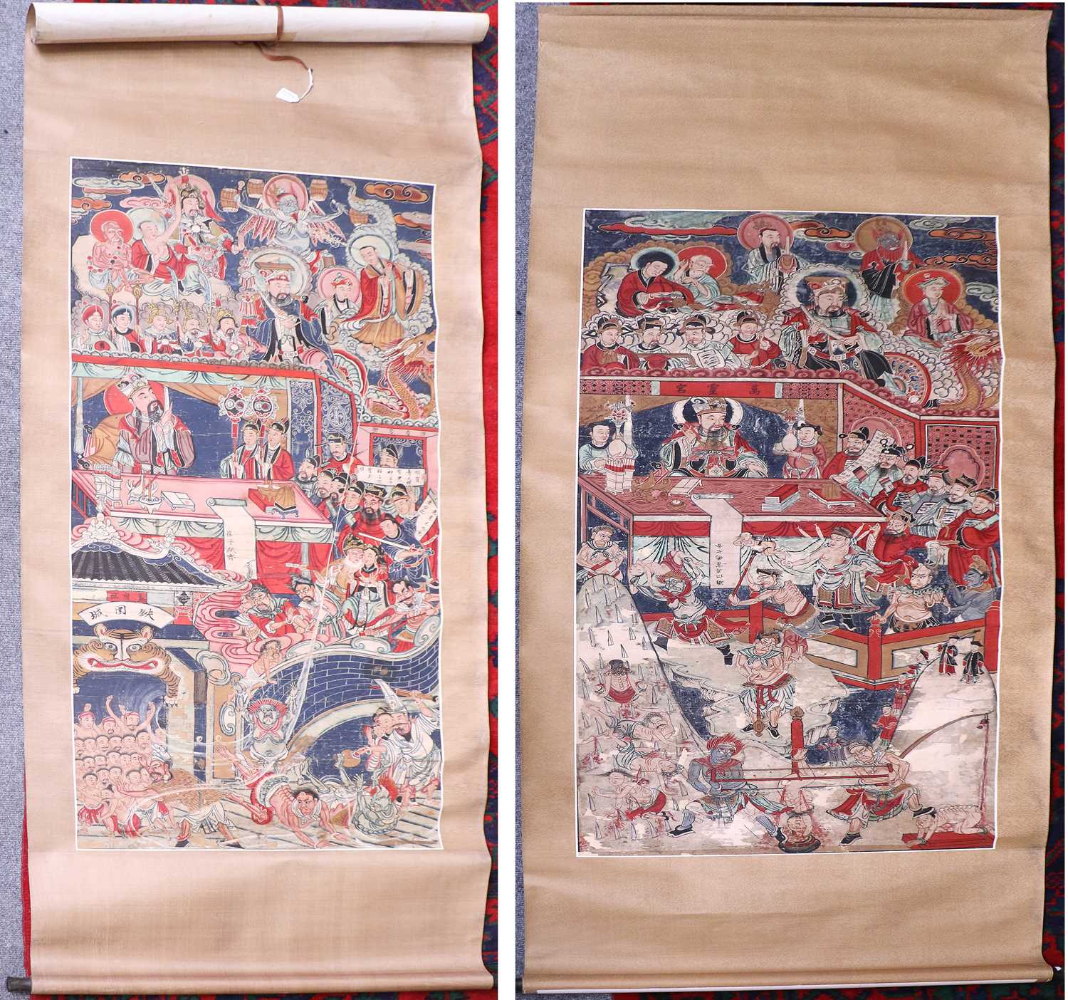 Lot 1330 - A Chinese "Hell Scroll", Qing dynasty,