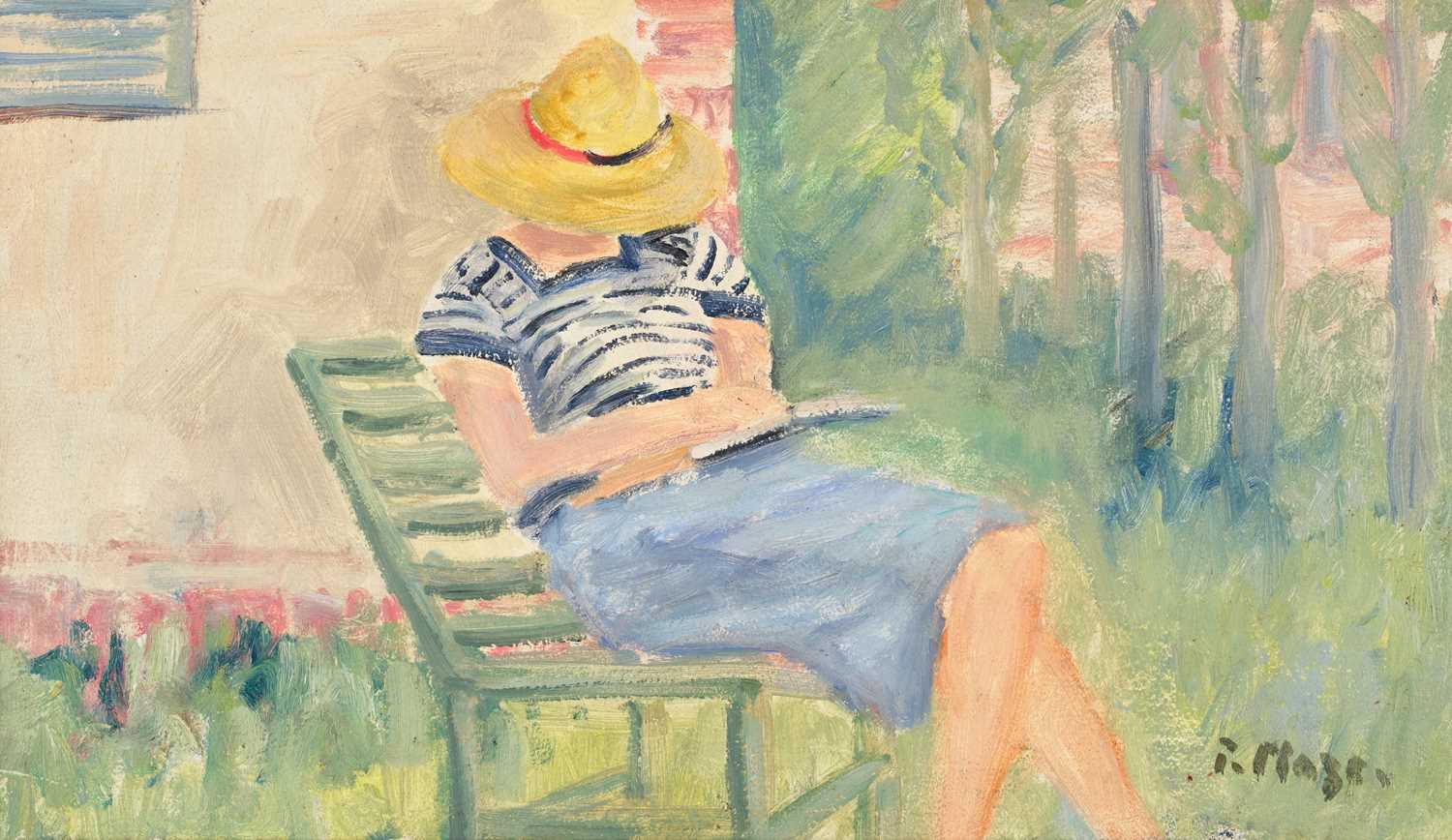 Lot 575 - Paul Maze (1887-1979) French Jessie reading