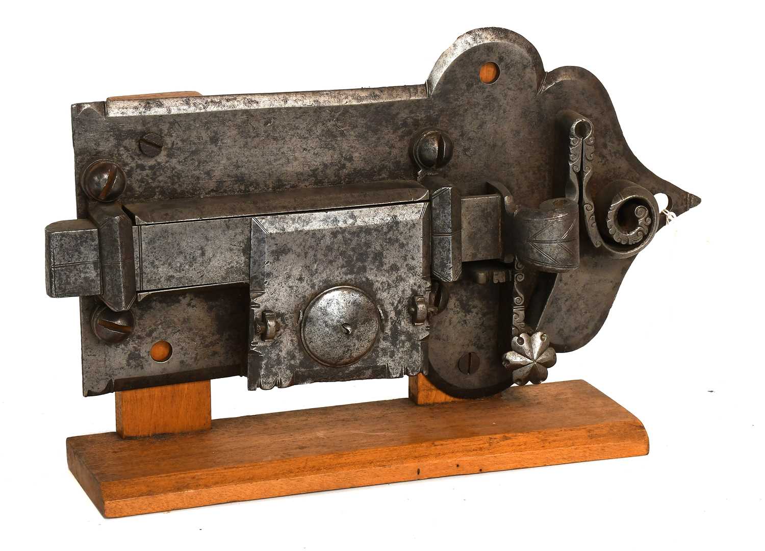 Lot 152 - A 17th Century Iron Door Lock, with draw