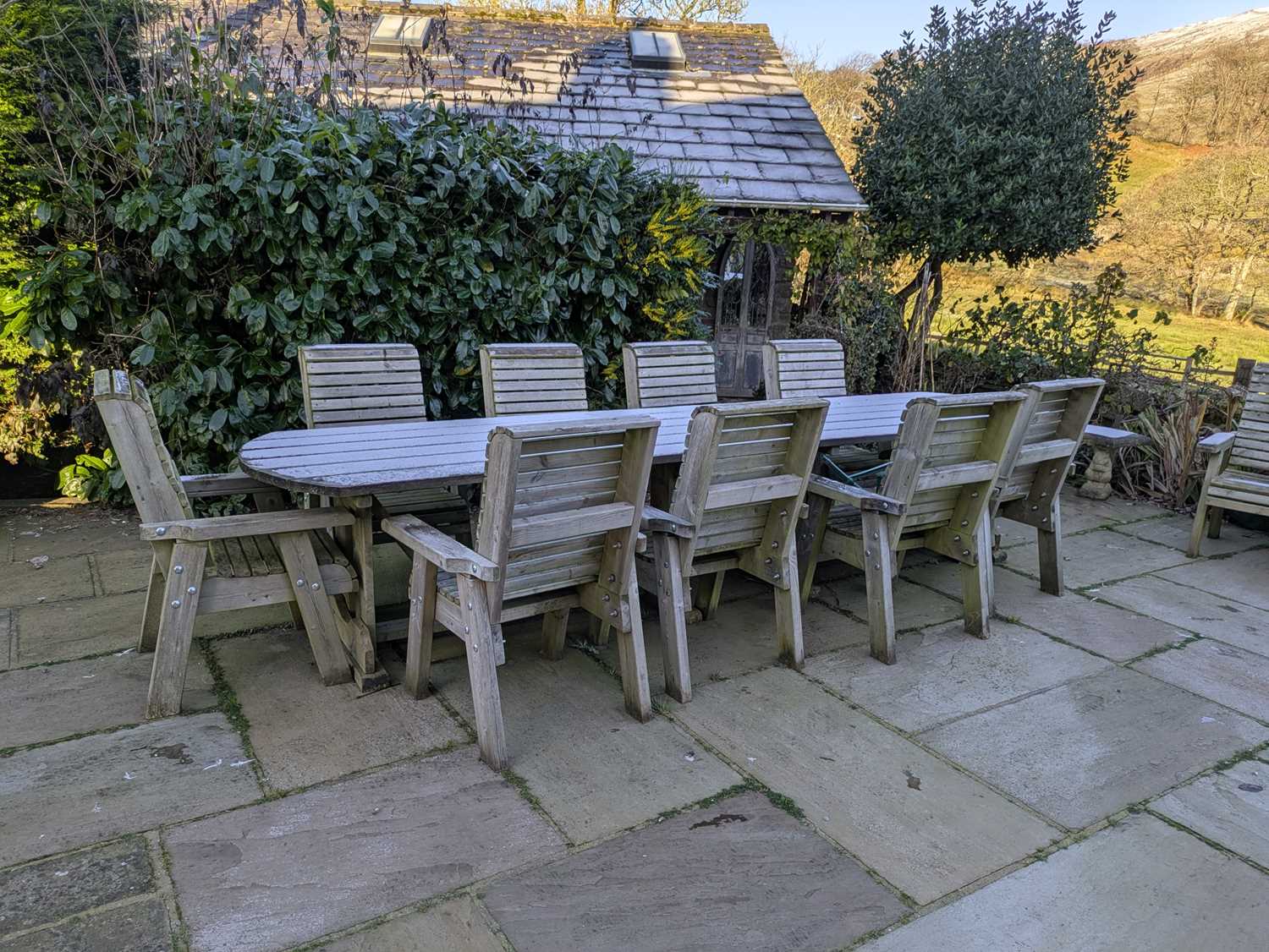 Lot 1212 - Teak Garden Furniture, comprising a large