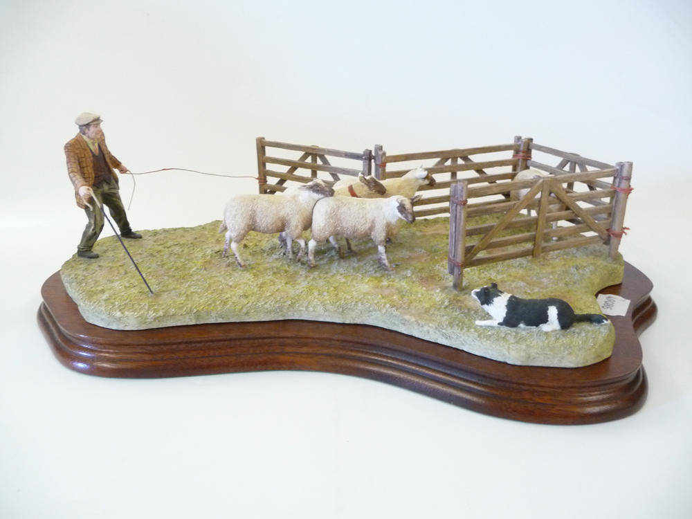Lot 1052 - Border Fine Arts Shepherd and Sheep