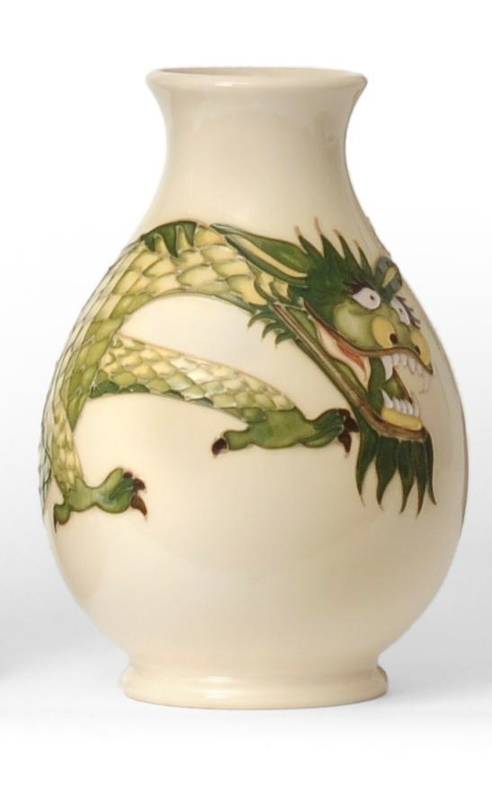 Lot 714 - A William John Moorcroft Dragon Pattern Vase,