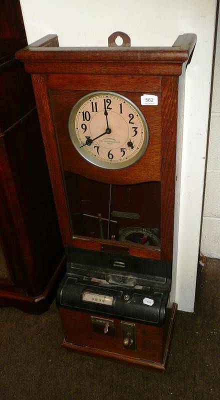 Lot 562 - International time recorder clocking-in