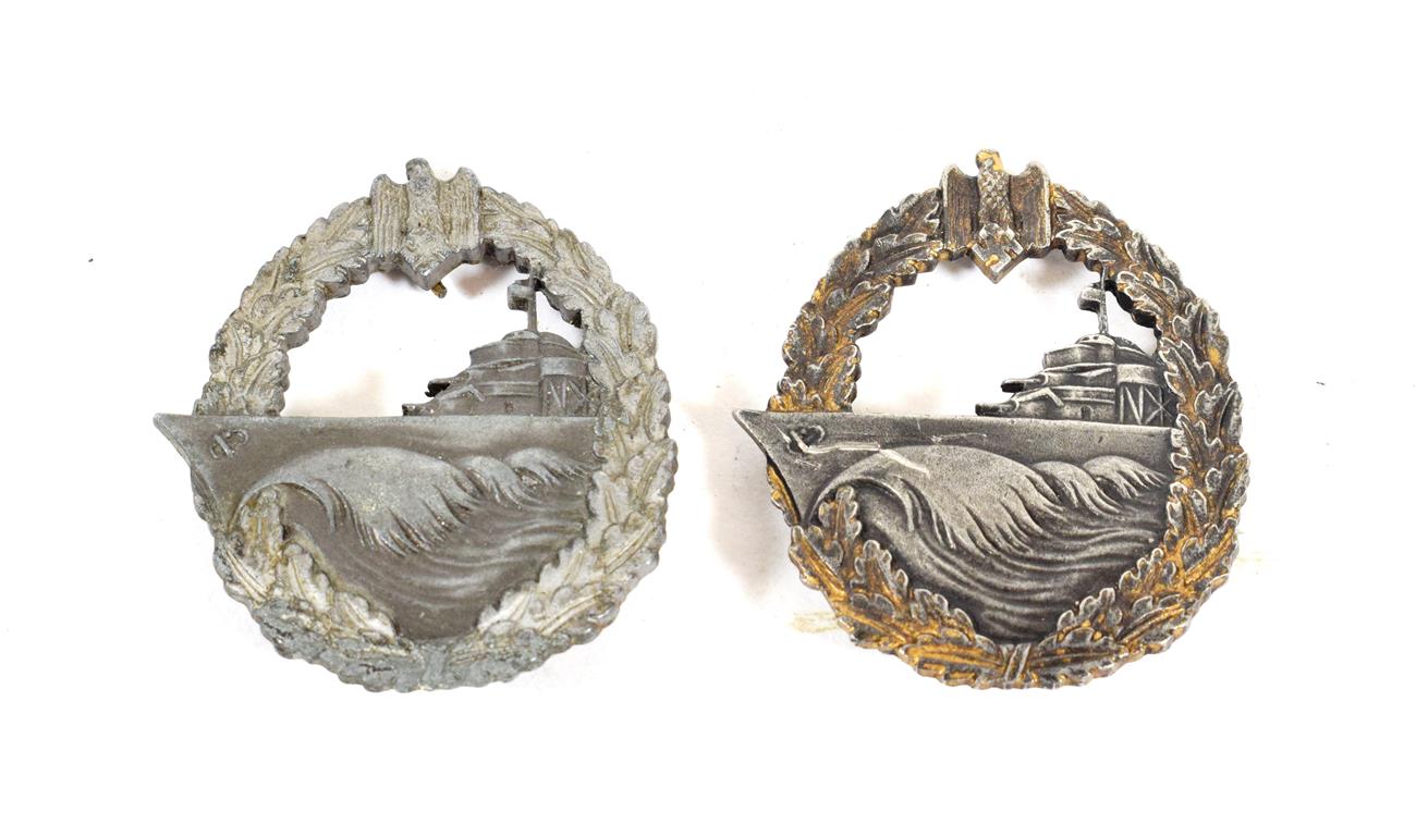 Lot 198 - A German Third Reich Destoyers War Badge,