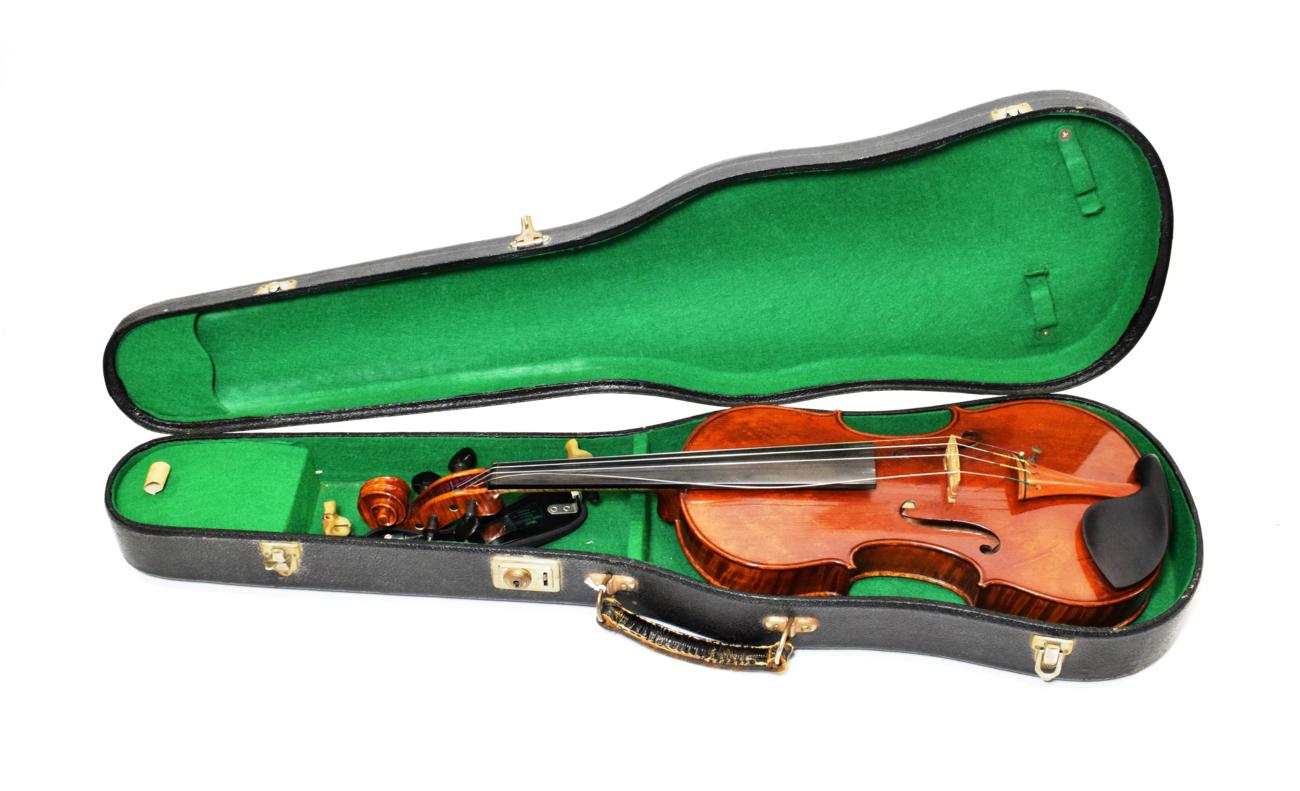 Lot 3029 - Violin 14'' two piece back, ebony