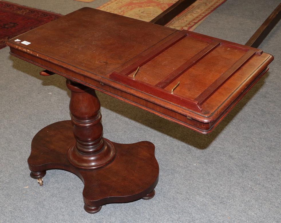 Lot 1340 - A 19th century mahogany adjustable writing